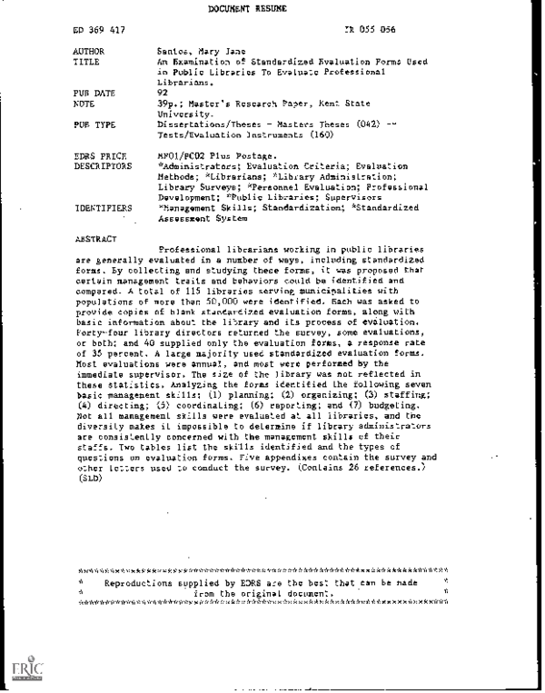 (PDF) An Examination of Standardized Evaluation Forms Used in Public ...