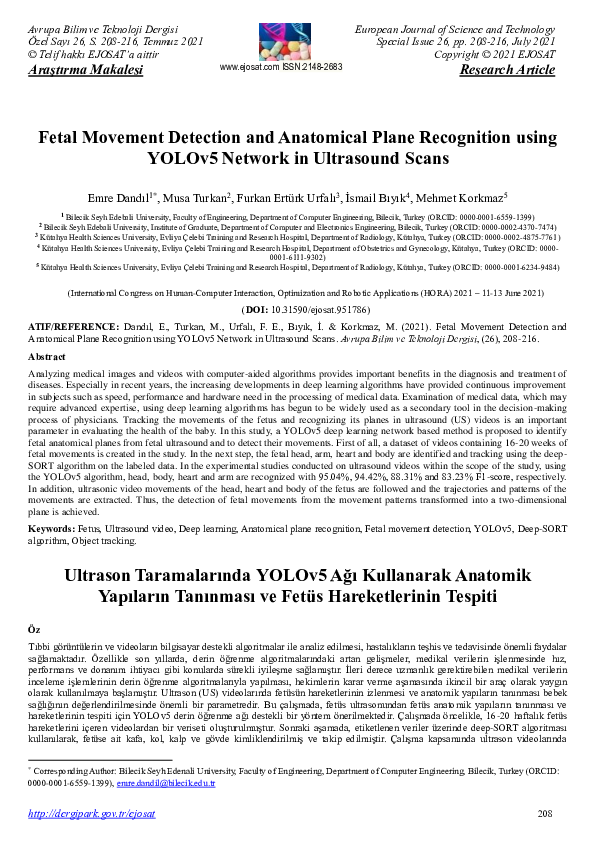 (PDF) Fetal Movement Detection and Anatomical Plane Recognition using YOLOv5 Network in ...