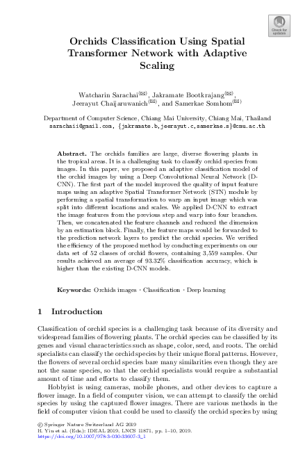 (PDF) Orchids Classification Using Spatial Transformer Network with ... (PDF) Orchids Classification Using Spatial Transformer Network with ...