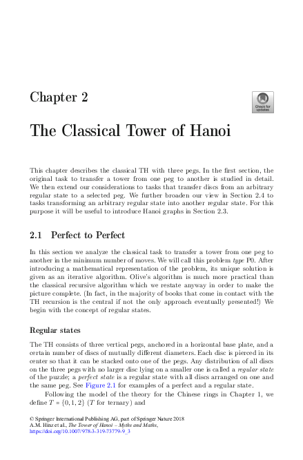 (PDF) The Classical Tower of Hanoi