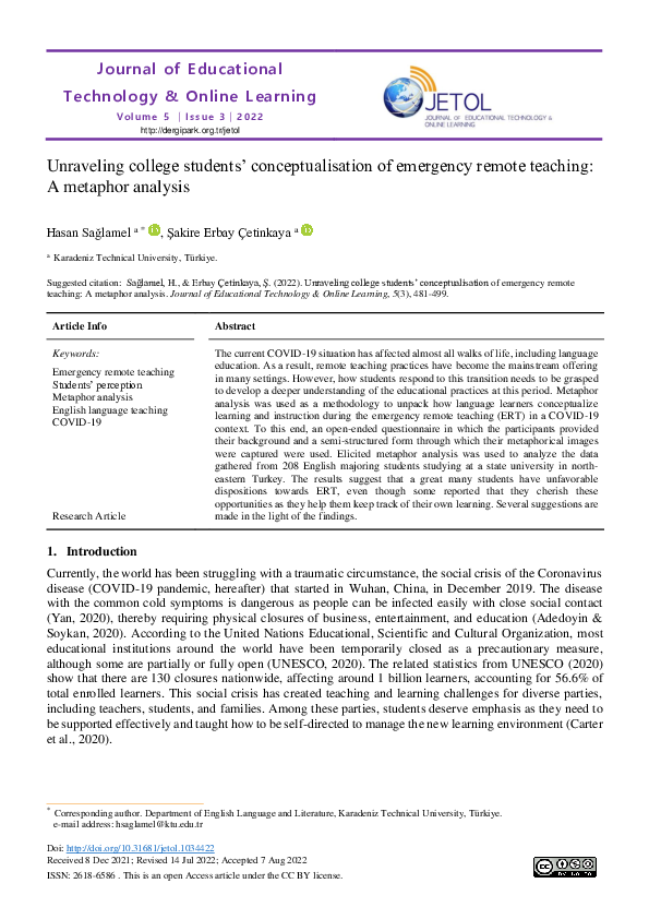 (PDF) Unraveling College Students’ Conceptualisation of Emergency ...