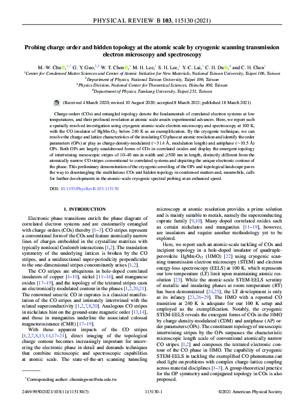 (PDF) Probing charge order and hidden topology at the atomic scale by cryogenic scanning ...