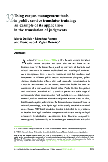 (PDF) Using corpus management tools in public service translator ...