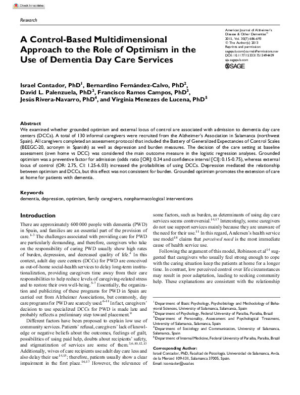(PDF) A Control-Based Multidimensional Approach to the Role of Optimism ...