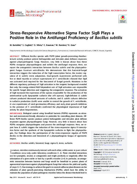 (PDF) Stress-Responsive Alternative Sigma Factor SigB Plays a Positive ...