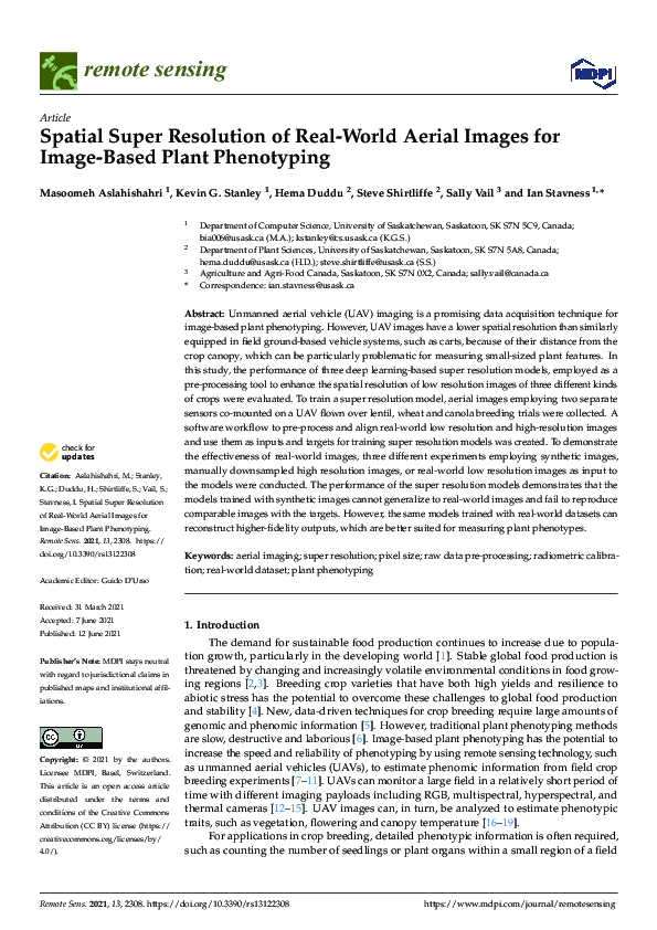 (PDF) Spatial Super Resolution of Real-World Aerial Images for Image ...