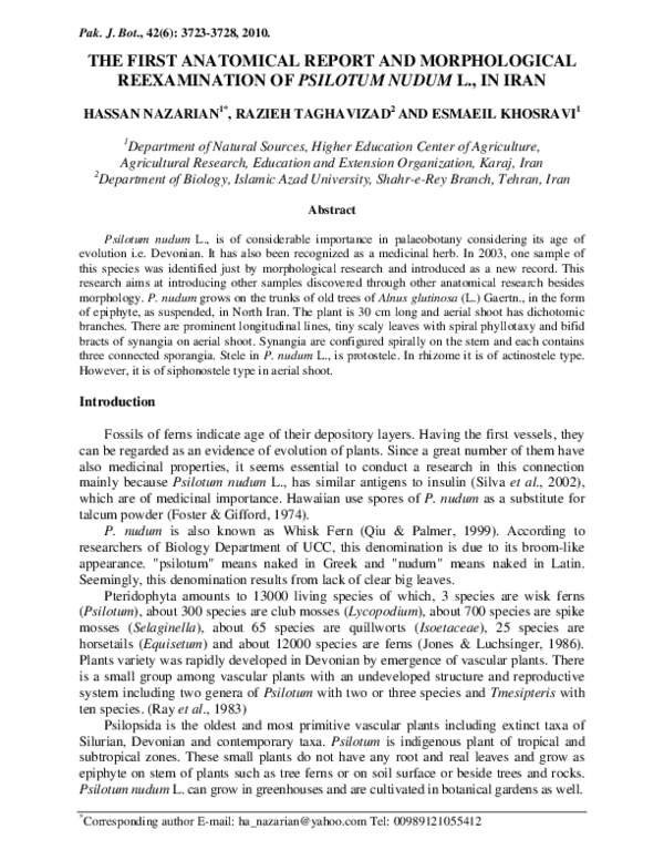 (PDF) Systematic condition of Psilotum ( Singh et al . , 2003 ) Class ...