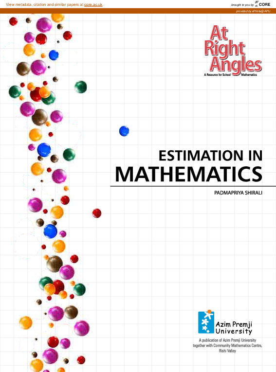 (PDF) Estimation in mathematics