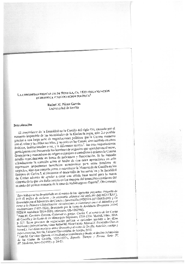 (PDF) La comunidad mercantil de Sevilla, ca. 1535: organización ...