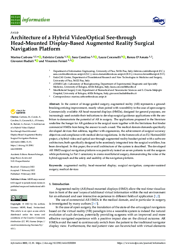 (PDF) Architecture of a Hybrid Video/Optical See-through Head-Mounted Display-Based Augmented ...