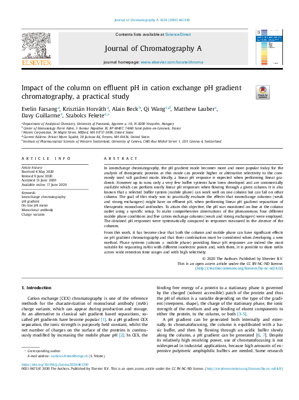 (PDF) Impact of the column on effluent pH in cation exchange pH ...