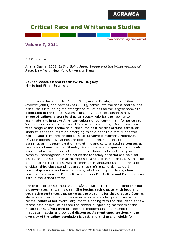 (PDF) Critical Race and Whiteness Studies