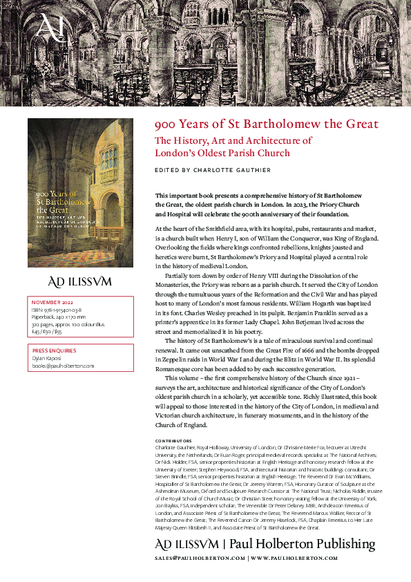 (PDF) 900 Years of St Bartholomew the Great