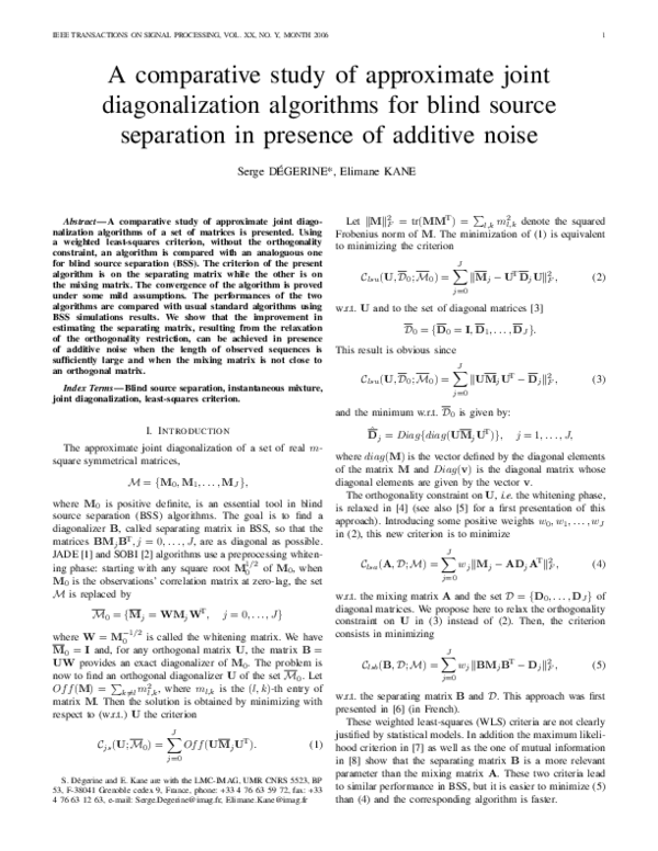 (PDF) A Comparative Study of Approximate Joint Diagonalization Algorithms for Blind Source ...