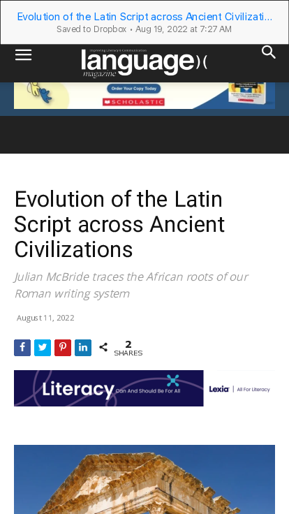 (PDF) Evolution of the Latin Script across Ancient Civilizations