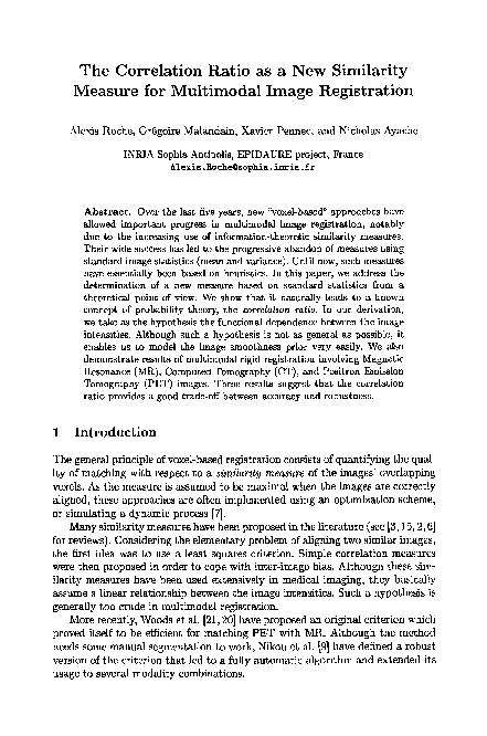 (PDF) The correlation ratio as a new similarity measure for multimodal ...