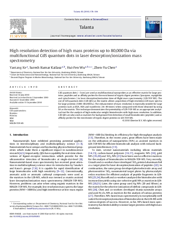 (PDF) High resolution detection of high mass proteins up to 80,000Da ...