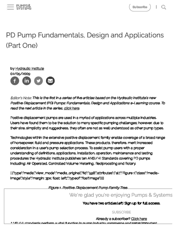 (PDF) PD Pump Fundamentals Design and Applications Part One Pumps Systems