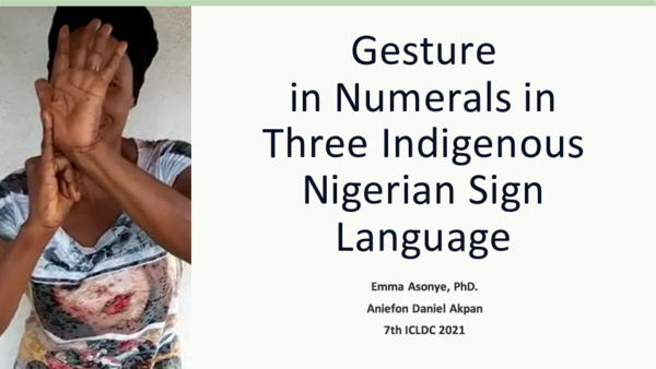 (PDF) Gesture in numerals in three indigenous Nigerian Sign Languages