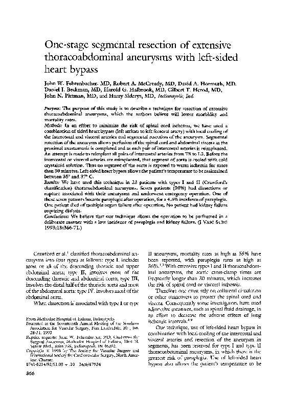 (PDF) One-stage segmental resection of extensive thoracoabdominal ...