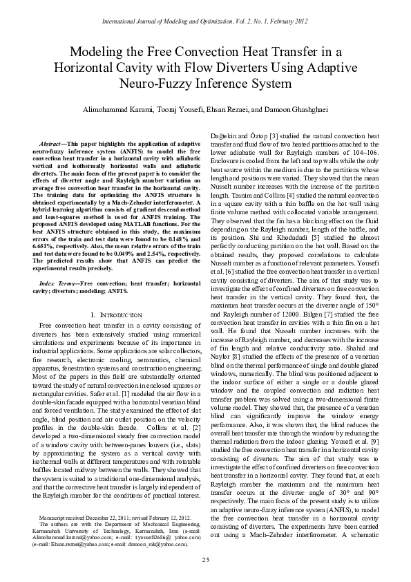 (PDF) Modeling the Free Convection Heat Transfer in a Horizontal Cavity with Flow Diverters ...