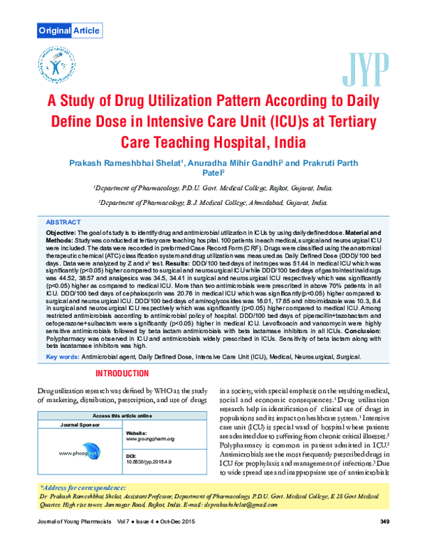 (PDF) A Study of Drug Utilization Pattern According to Daily Define ...