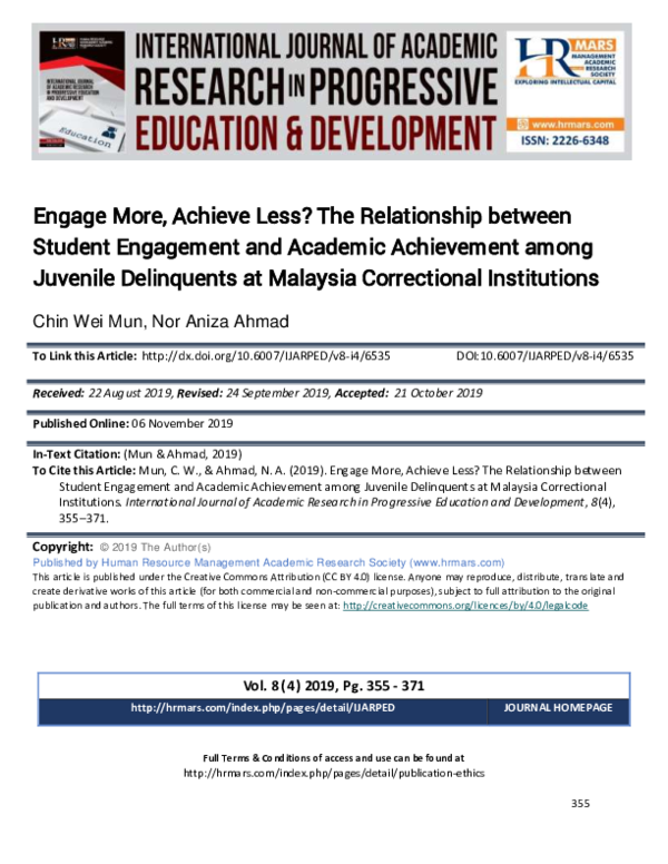 (PDF) Engage More, Achieve Less? The Relationship between Student Engagement and Academic ...