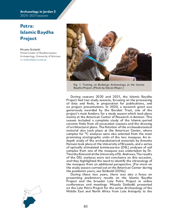 (PDF) Petra: Islamic Baydha Project 2020-2021