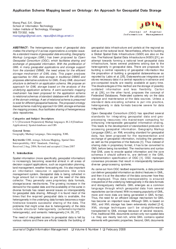 (PDF) Application Schema Mapping based on Ontology: An Approach for GML ...