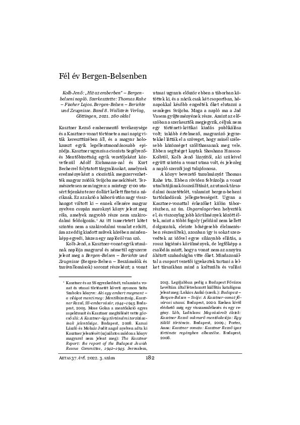 (PDF) Aetas 2022 03 - Klacsmann Borbála