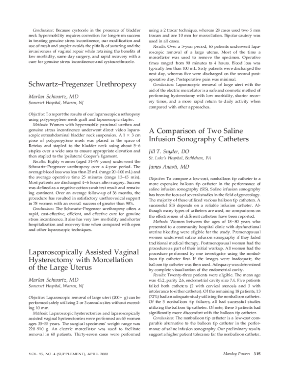 (PDF) A comparison of two saline infusion sonography catheters