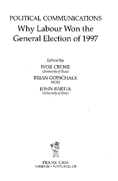 (PDF) Political communications: why labour won the general election of 1997