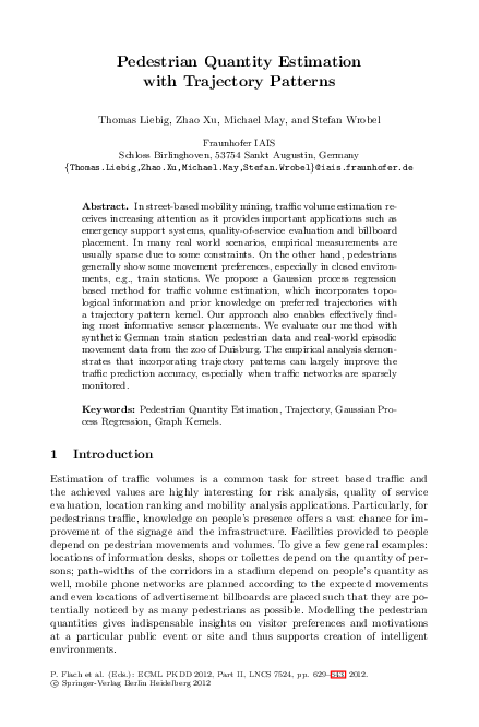 (PDF) Pedestrian Quantity Estimation with Trajectory Patterns