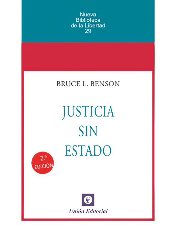 (PDF) Justicia Sin Estado - Bruce Benson