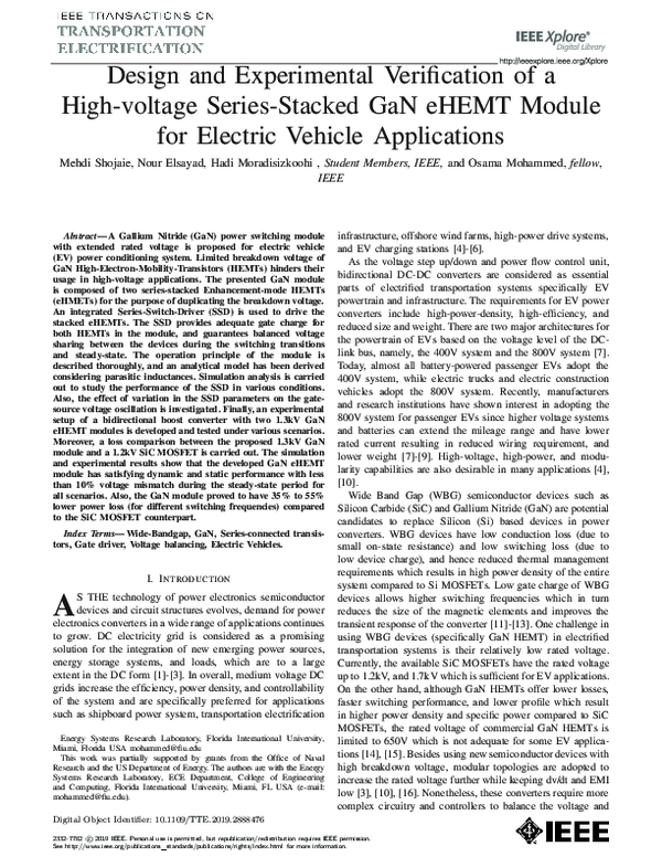 (PDF) Design and Experimental Verification of a High-Voltage Series ...