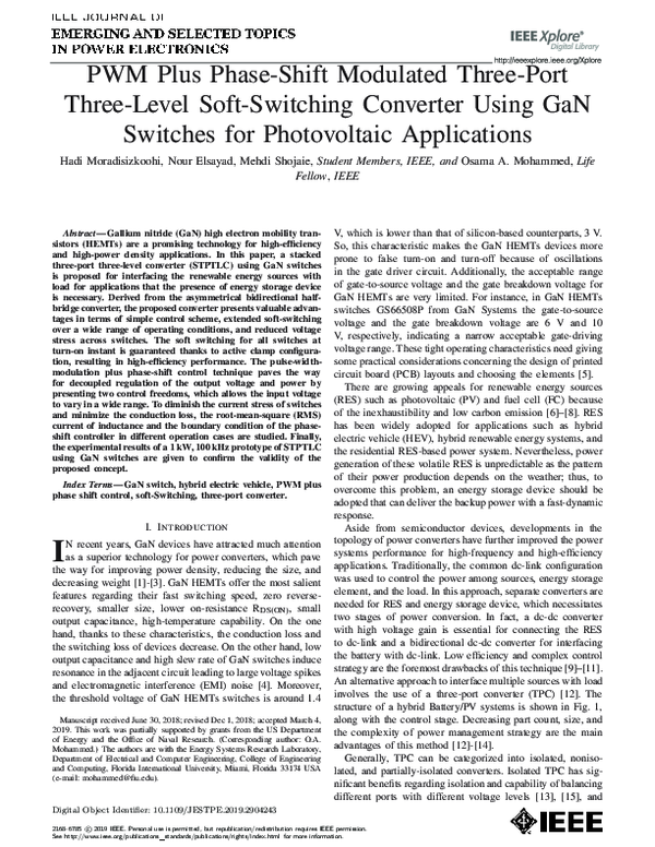 (PDF) PWM Plus Phase-Shift-Modulated Three-Port Three-Level Soft ...