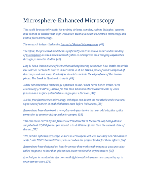 (PDF) Microsphere-Enhanced Microscopy