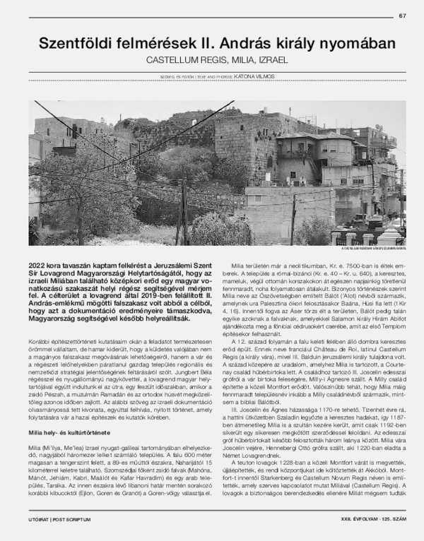 (PDF) Surveys of the Holy Land in the Footsteps of King Andrew II ...