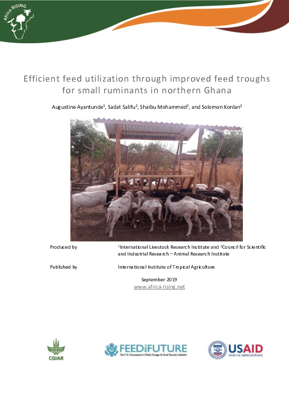 Pdf Efficient Feed Utilization Through Improved Feed Troughs For