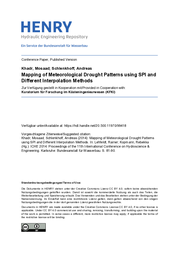 Pdf Mapping Of Meteorological Drought Patterns Using Spi And