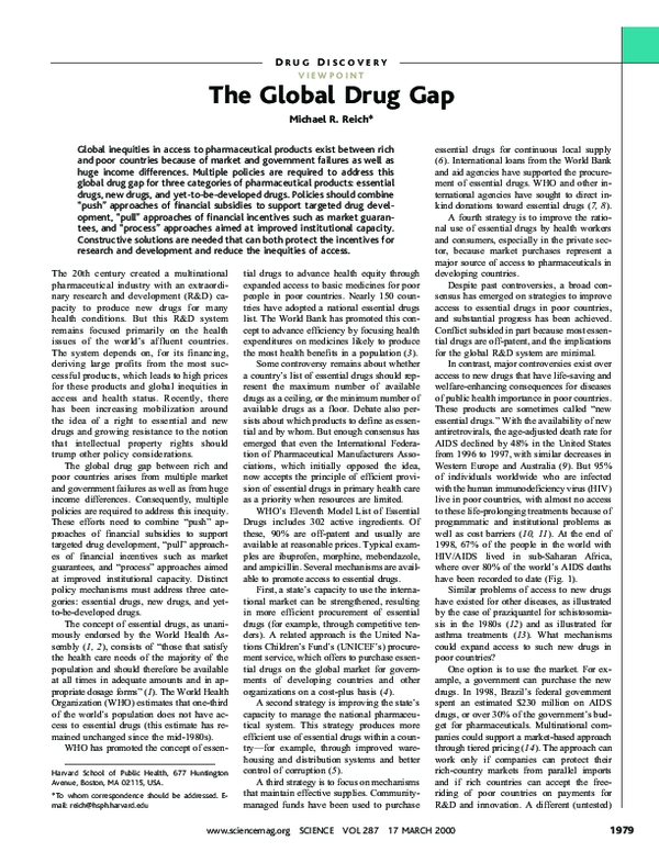 (PDF) The Global Drug Gap