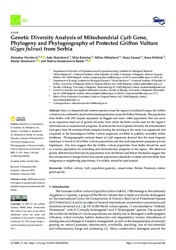 (PDF) Genetic Diversity Analysis of Mitochondrial Cytb Gene, Phylogeny and Phylogeography of ...
