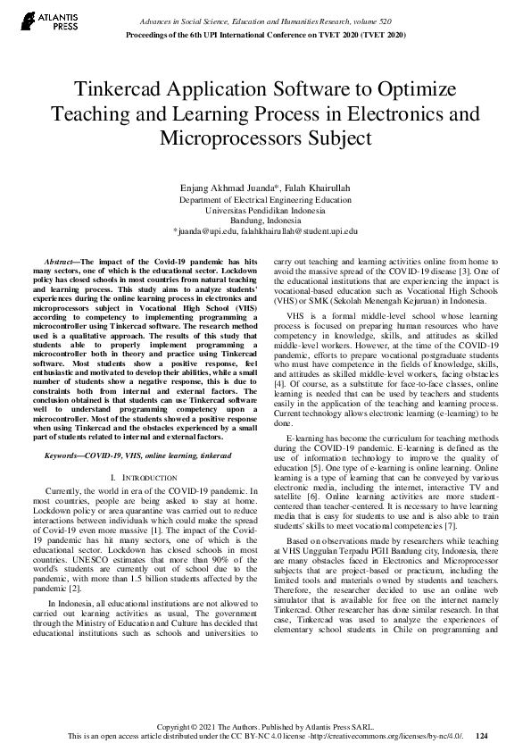 (PDF) Tinkercad Application Software to Optimize Teaching and Learning ...