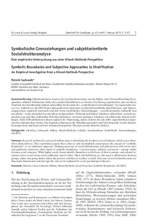 (PDF) Symbolische Grenzziehungen und subjektorientierte ...