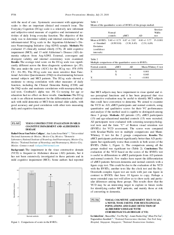 (PDF) Visual Cognitive Assessment Test (Vcat): A Novel Tool Useful for ...