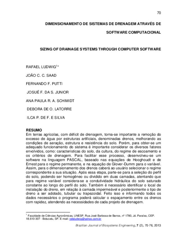 (PDF) Dimensionamento De Sistemas De Drenagem Através De Software ...