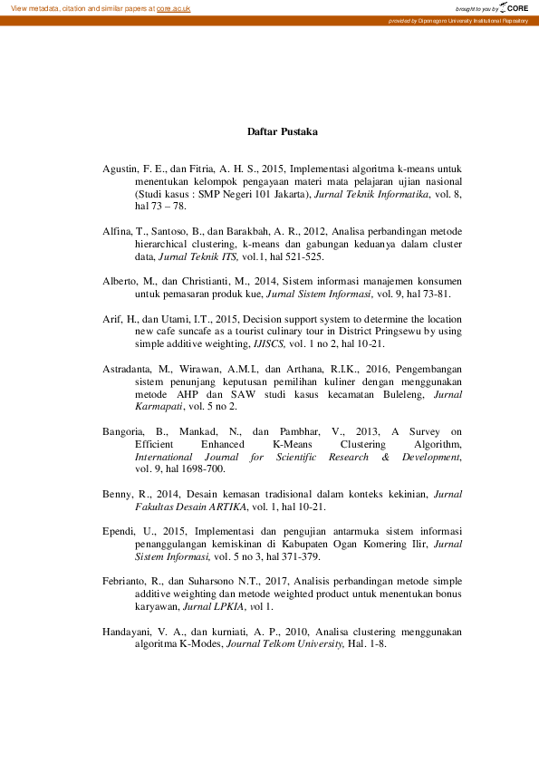 (PDF) Sistem Informasi Untuk Pemilihan Produk Kuliner Menggunakan ...