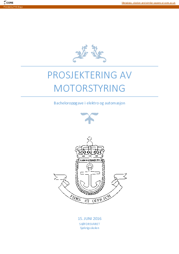 (PDF) Prosjektering av motorstyring
