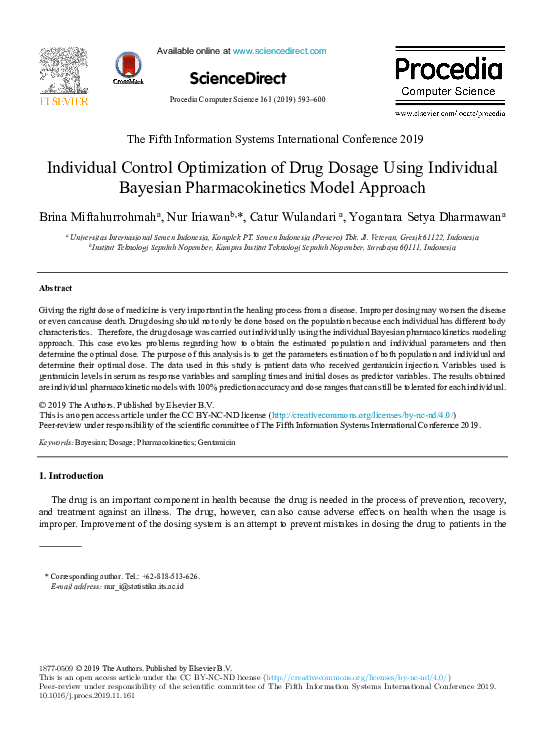 (PDF) Individual Control Optimization of Drug Dosage Using Individual ...