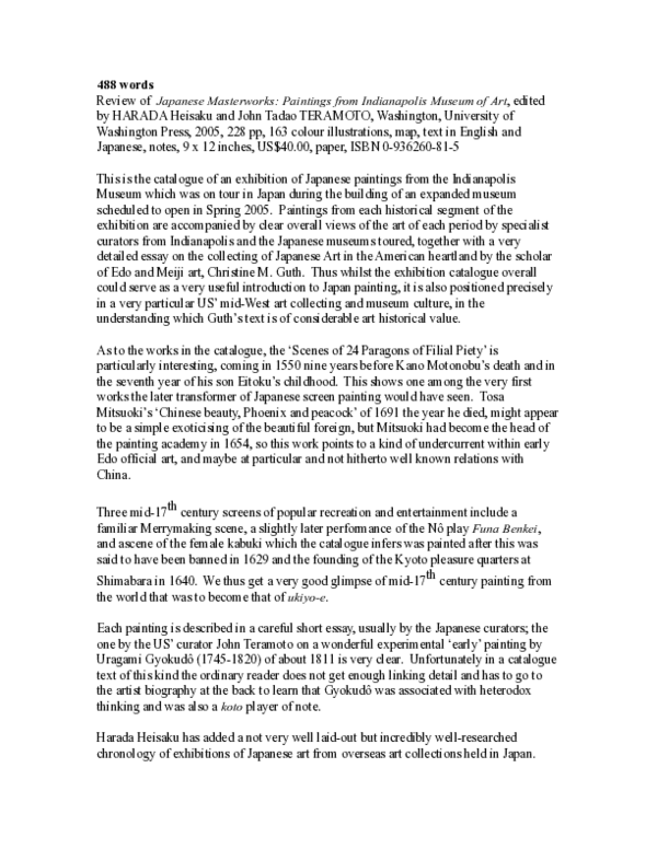 (PDF) Japanese Masterworks: Paintings from Indianapolis Museum of Art ...